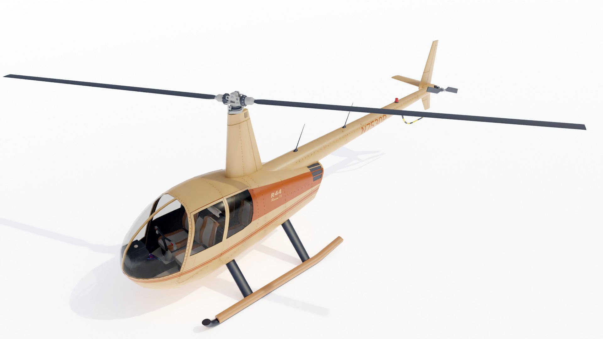 3d Model Robinson R44