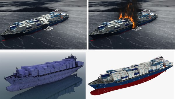 Animated Container Ship 3D Models for Download | TurboSquid
