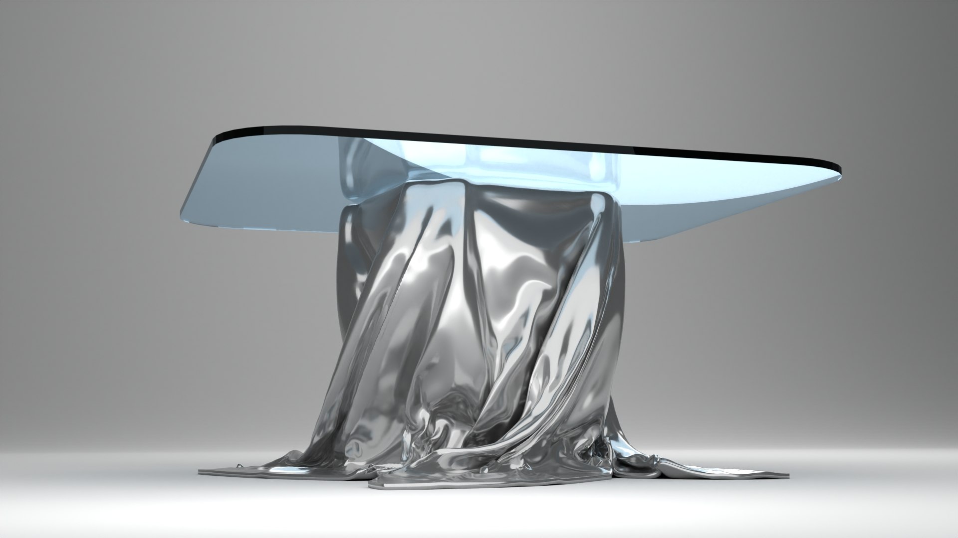 3D model Square Table Coffee Table Silver Metalic - TurboSquid 2064256