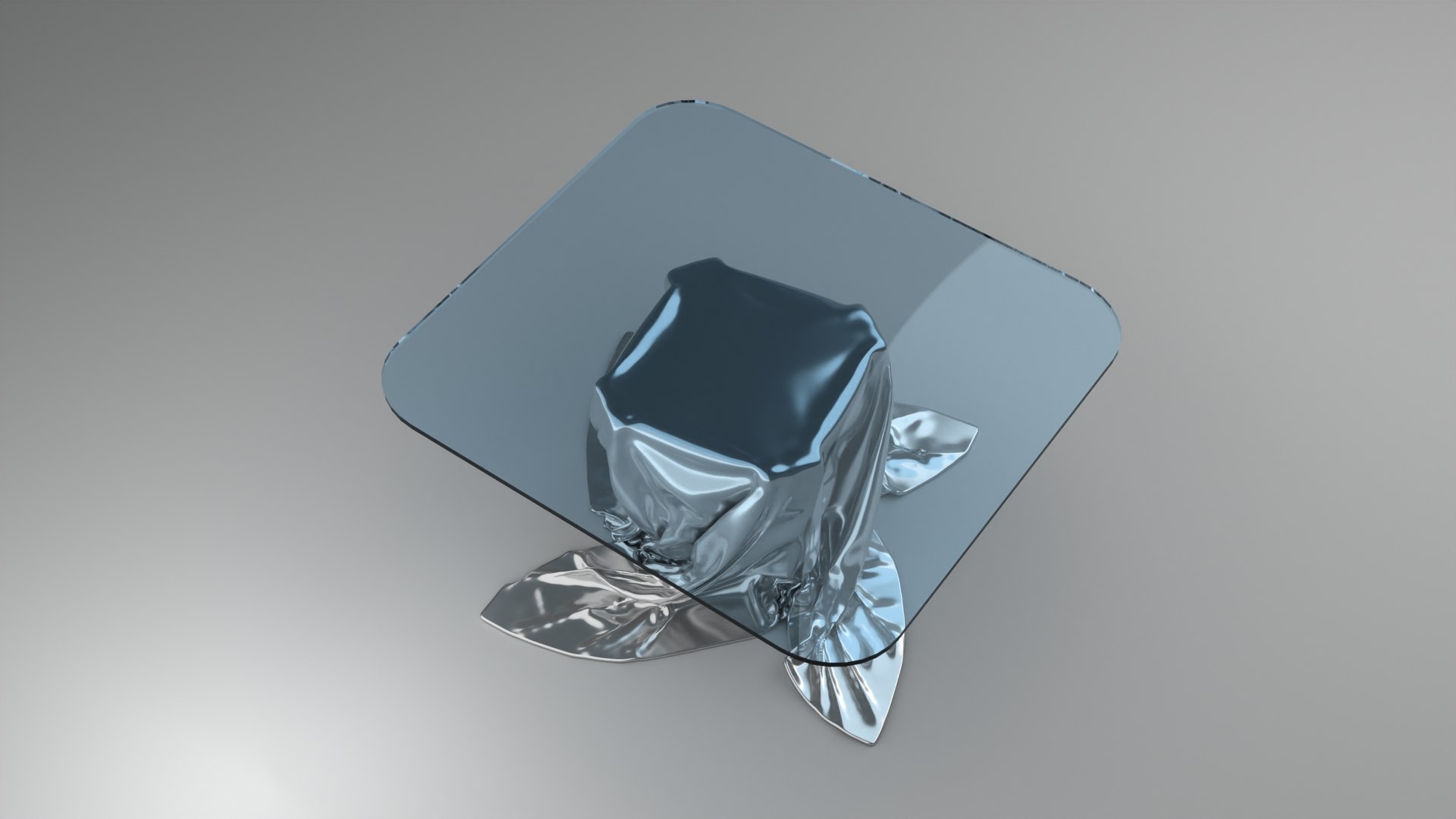 3D model Square Table Coffee Table Silver Metalic - TurboSquid 2064256