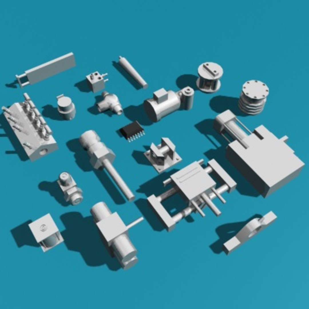 3d Model Weird Mechanical Parts