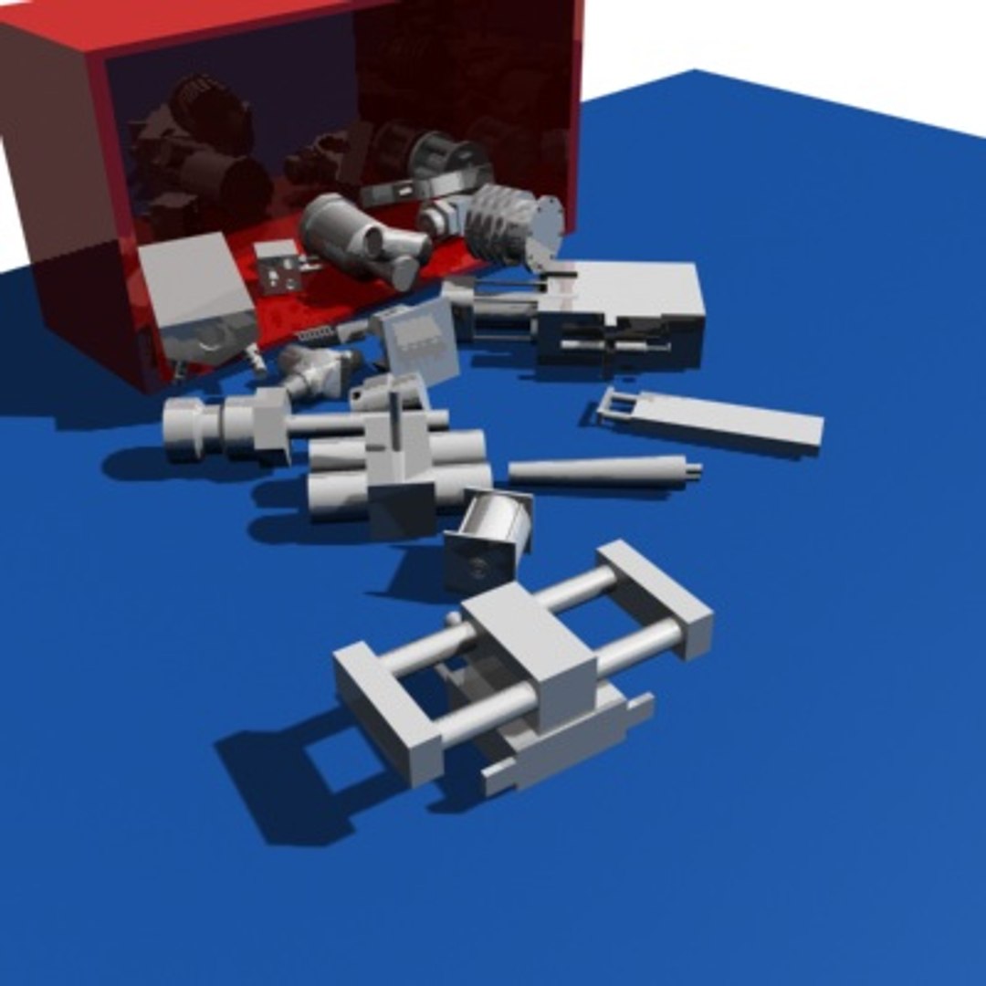 3d Model Weird Mechanical Parts