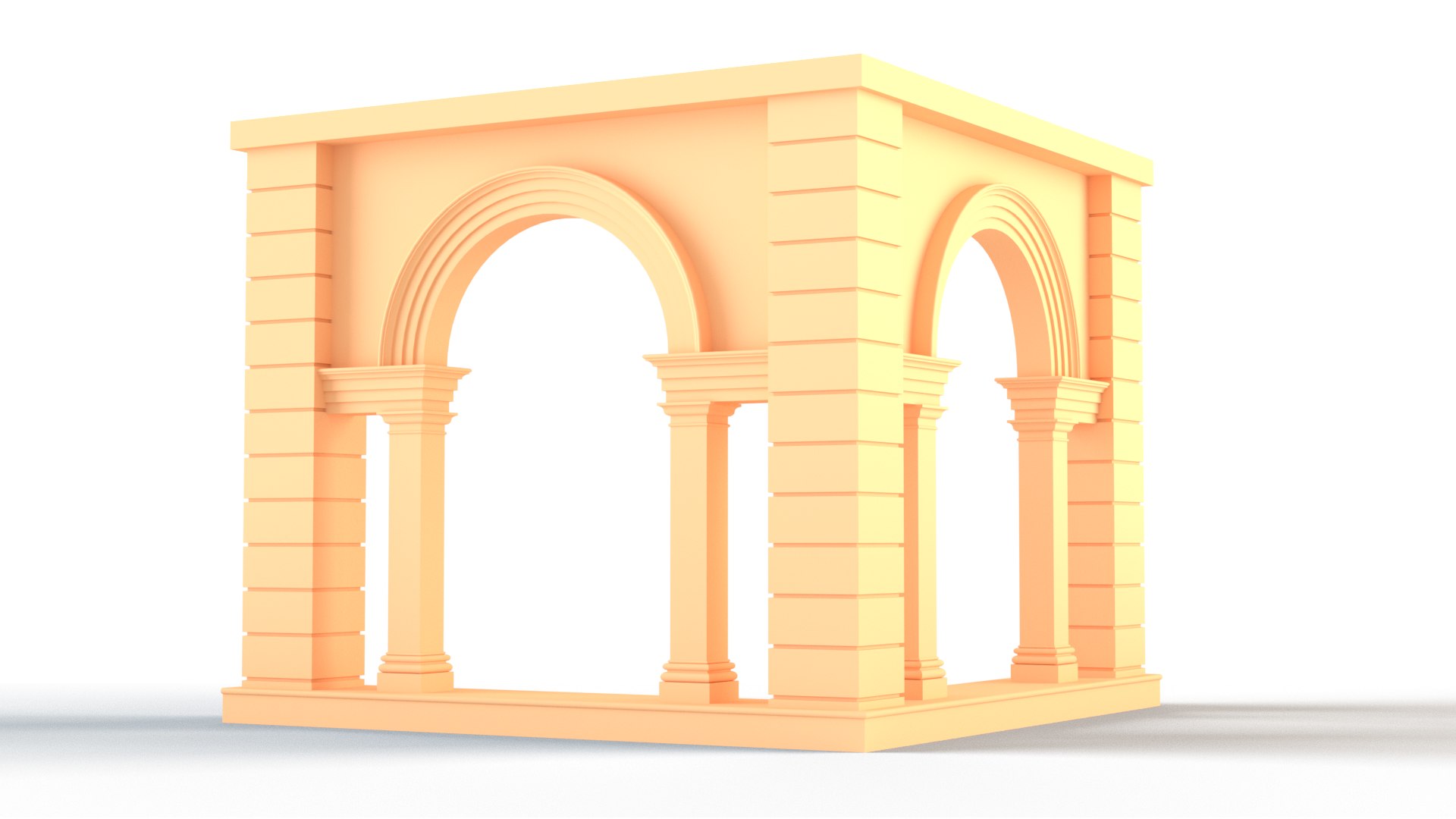 3D Arch 010-9.5ft Wide Corner - TurboSquid 1725153