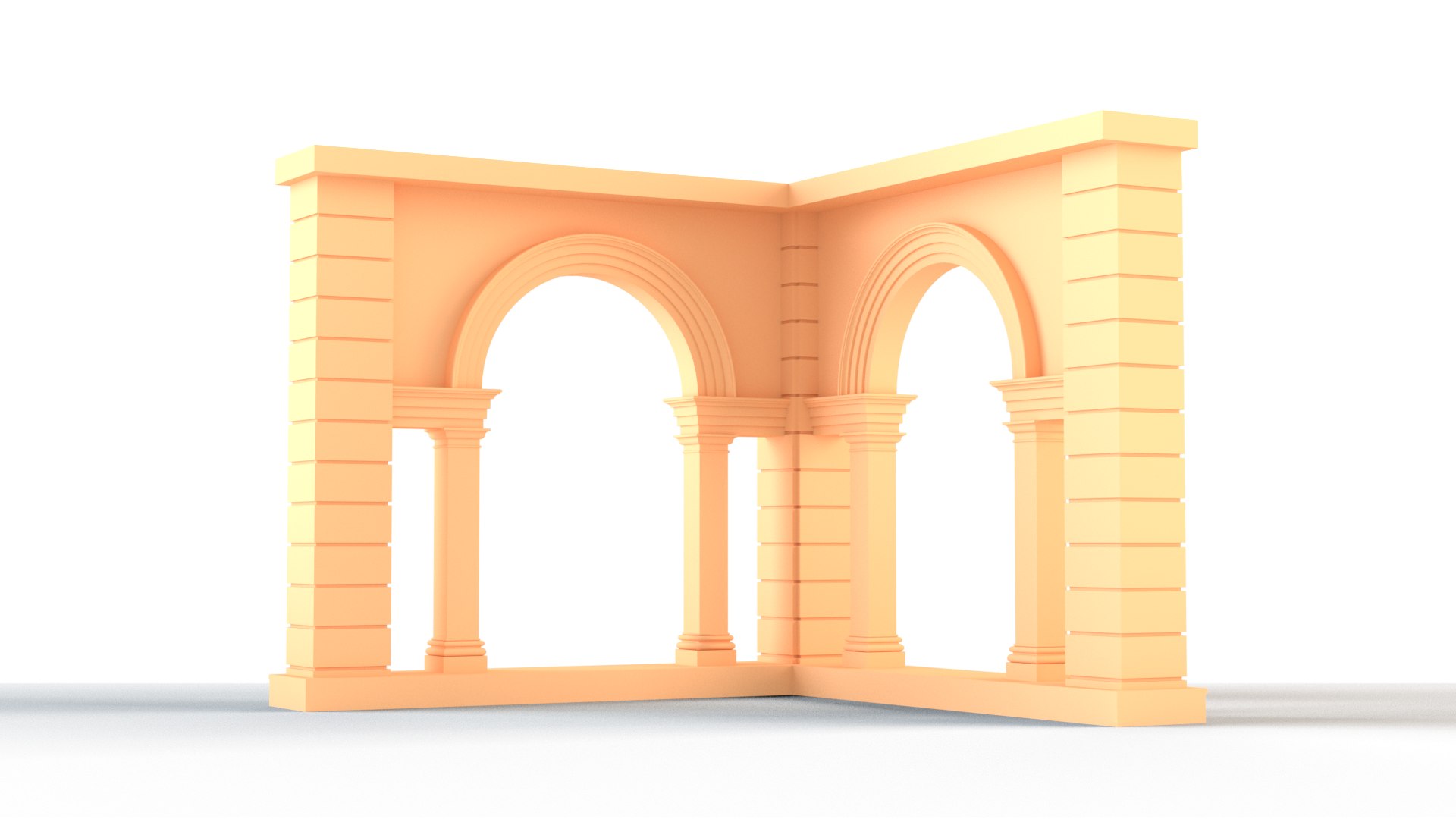 3D Arch 010-9.5ft Wide Corner - TurboSquid 1725153