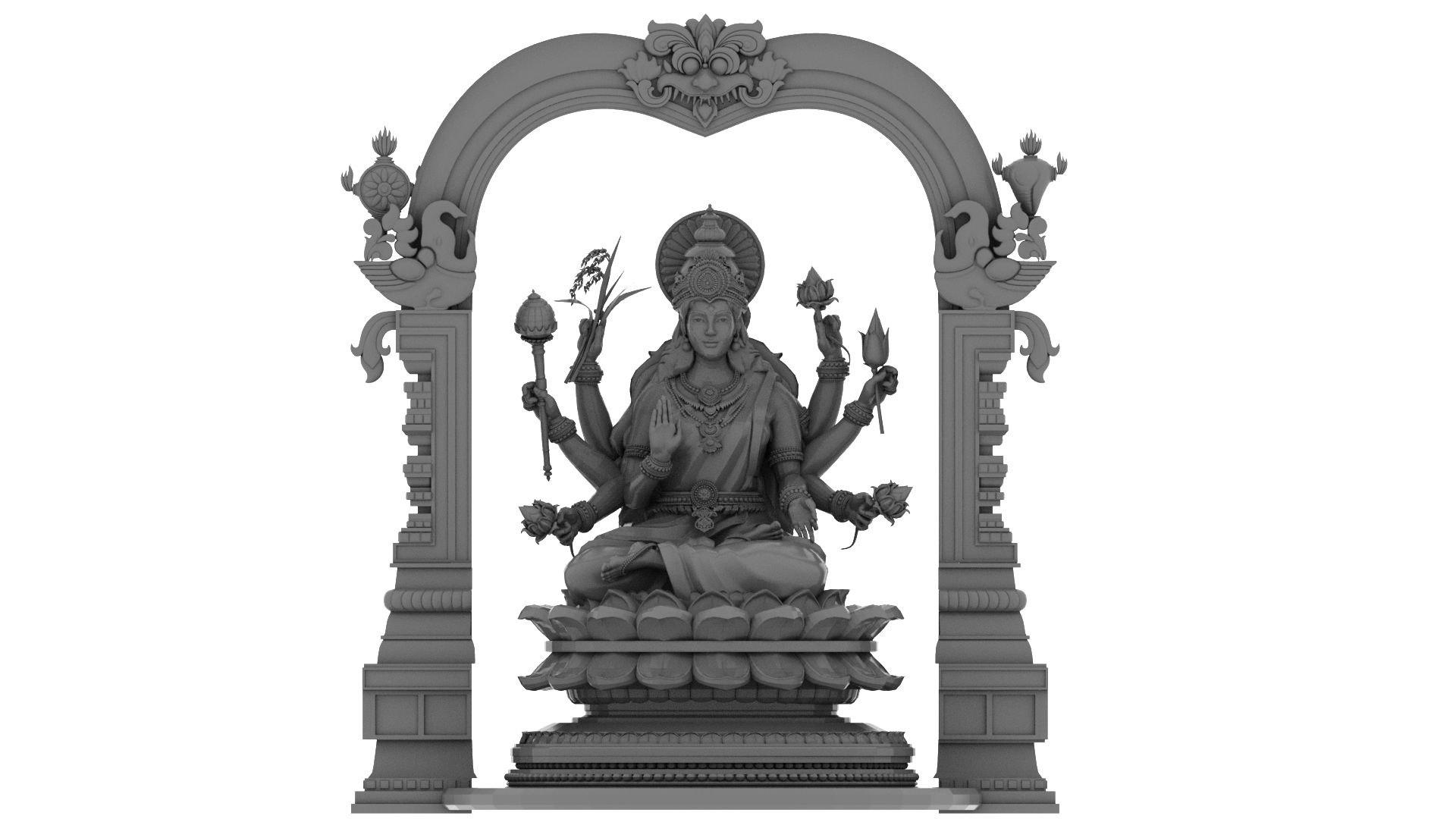 3D God Ashtalakshmi Lakshmi Models - TurboSquid 1848375