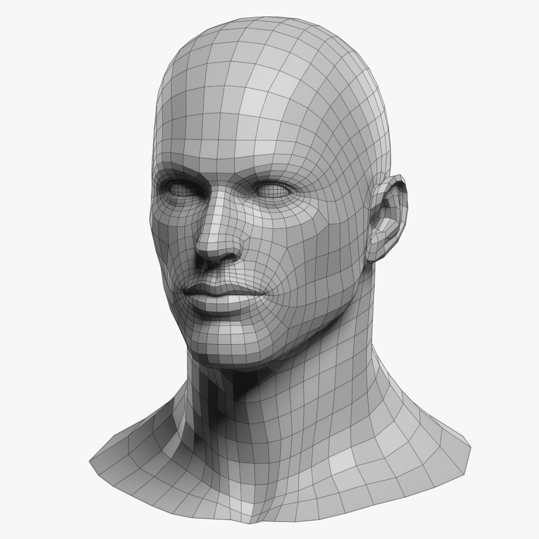 3D Realistic Low Poly Man Head - TurboSquid 2014793