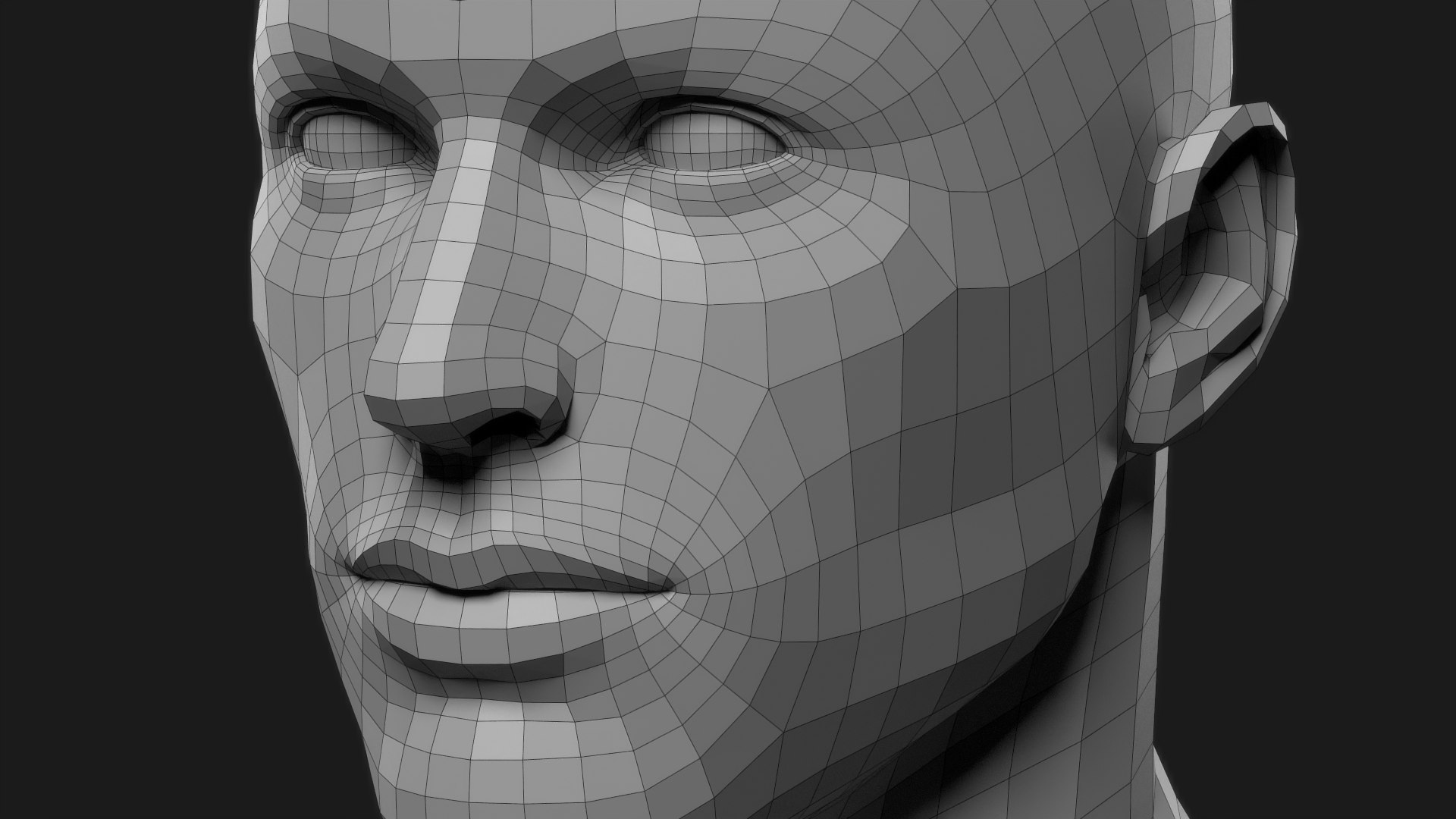 3D Realistic Low Poly Man Head - TurboSquid 2014793