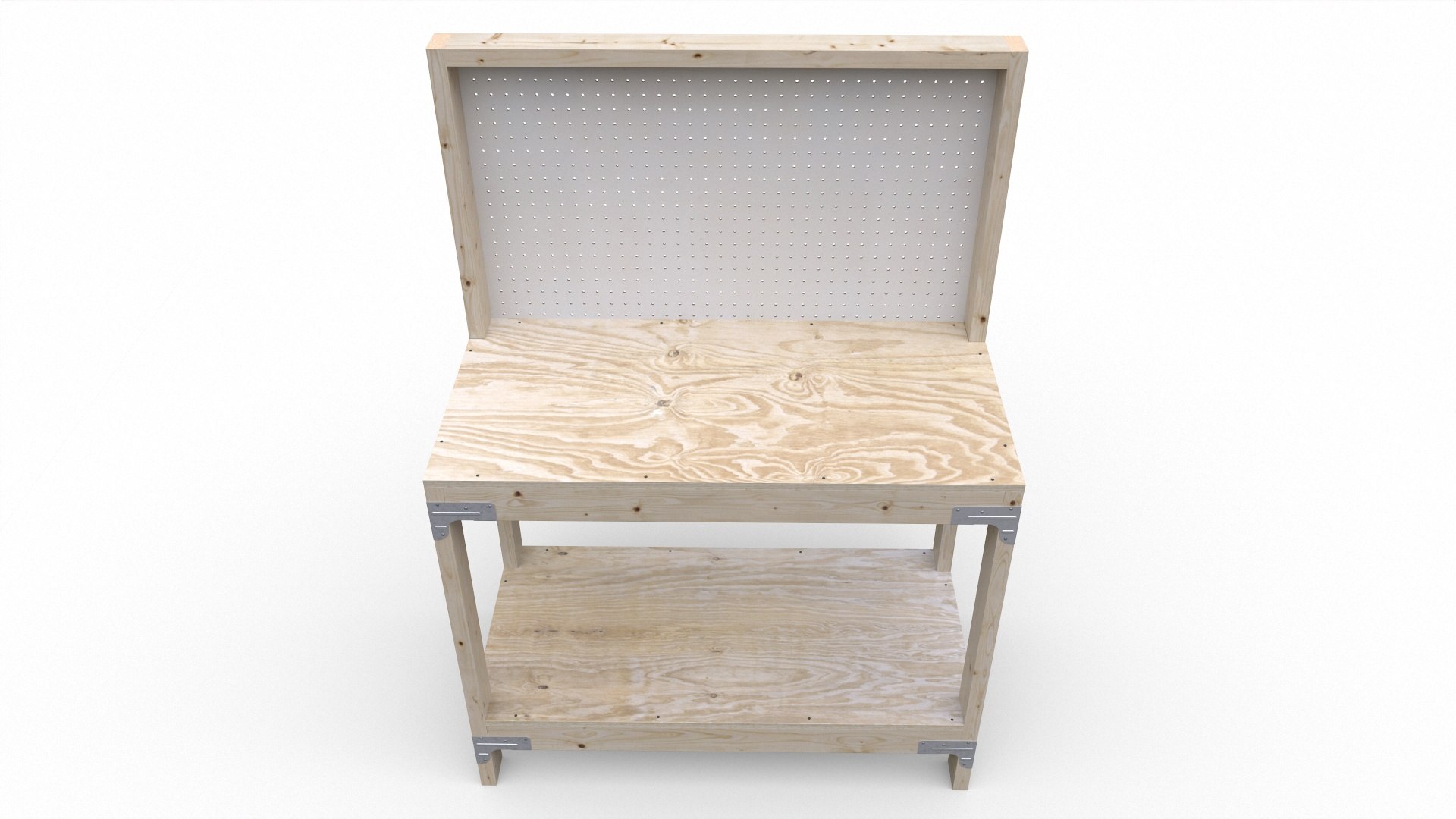 3D Wood Heavy-Duty Workbench Model - TurboSquid 2079431