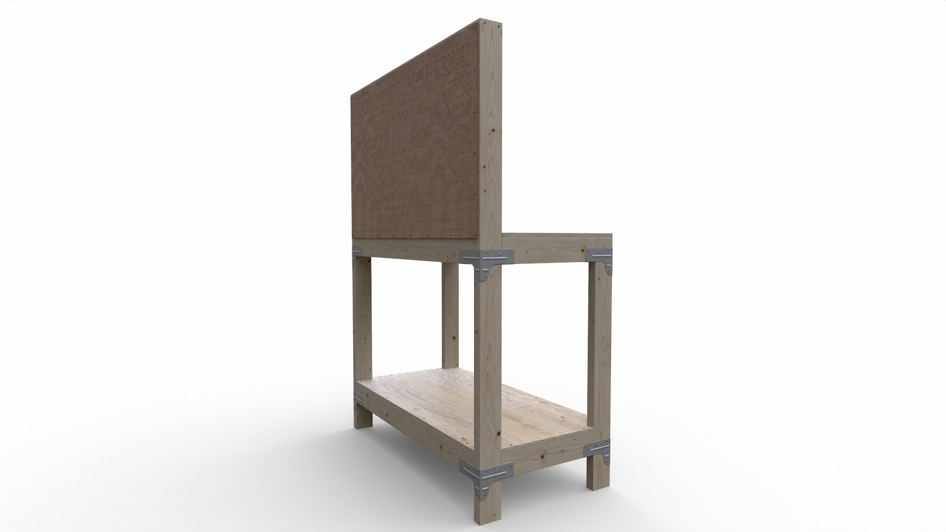 3D Wood Heavy-Duty Workbench Model - TurboSquid 2079431