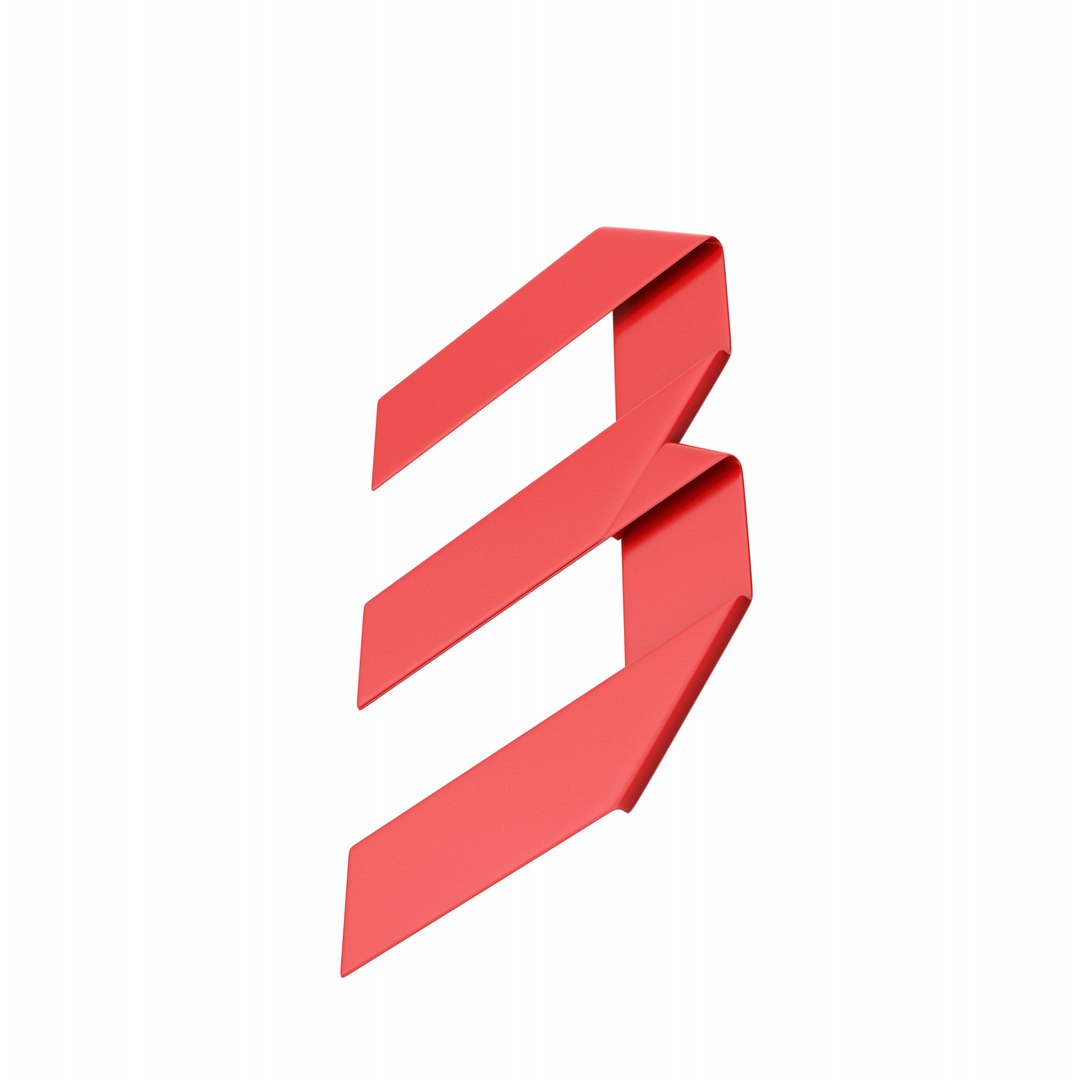 Ribbon Number 3 3D Model - TurboSquid 2200651