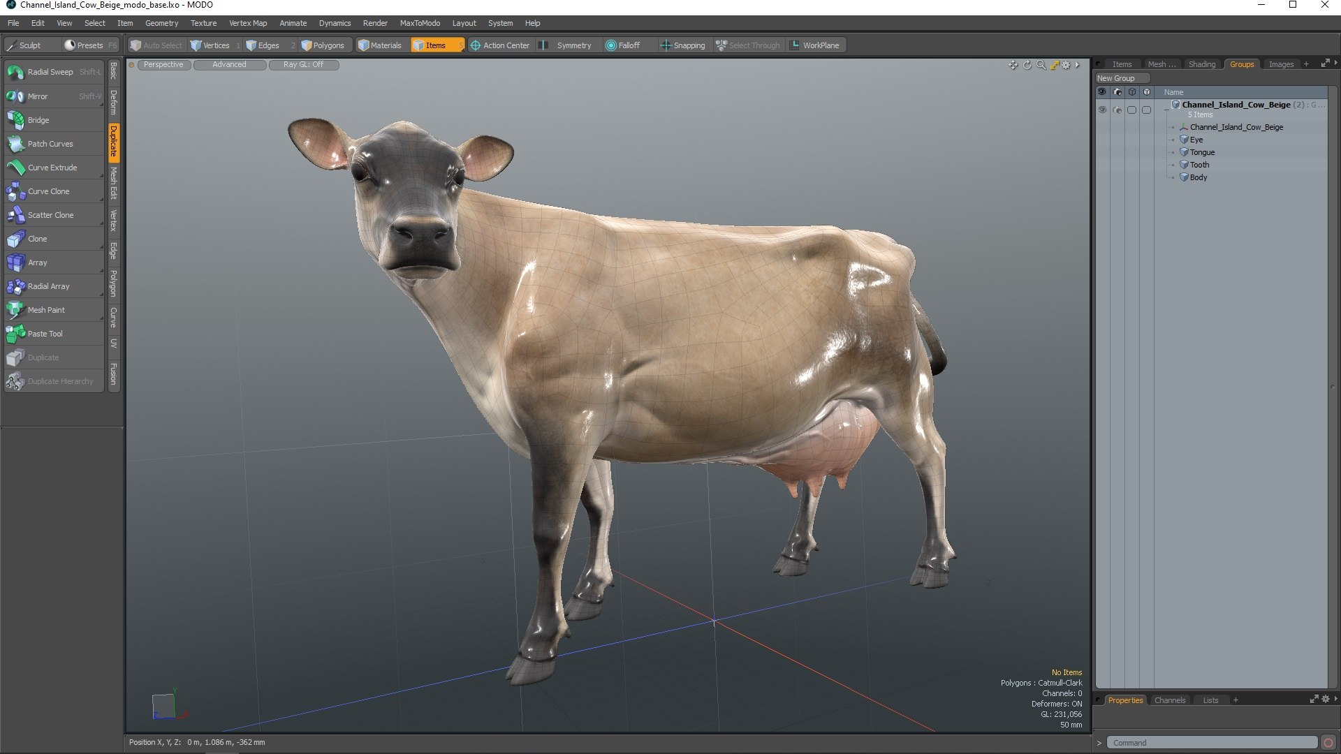 3D Model Channel Island Cow Beige - TurboSquid 2311818