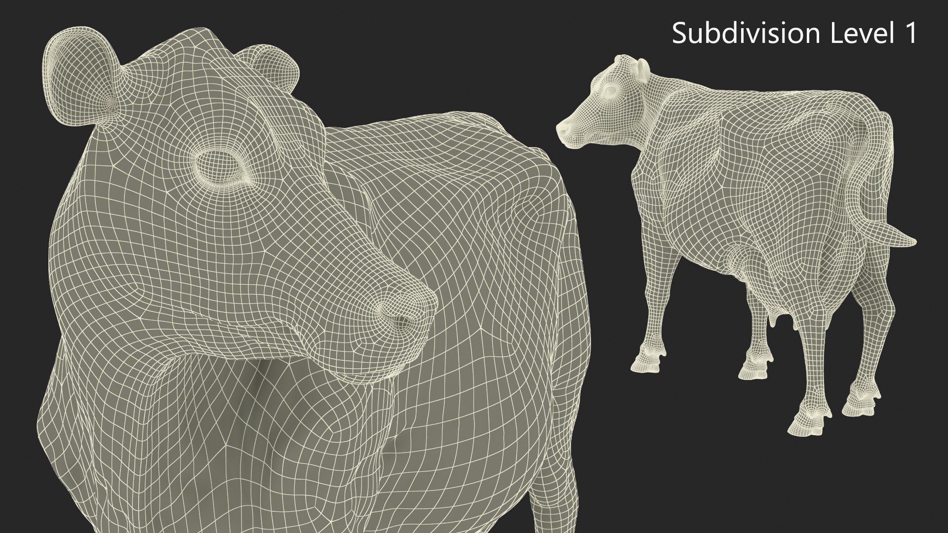 3D Model Channel Island Cow Beige - TurboSquid 2311818