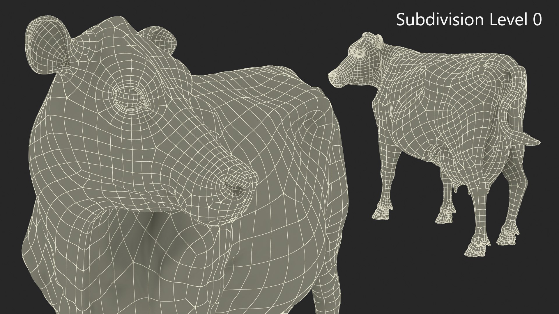 3D Model Channel Island Cow Beige - TurboSquid 2311818
