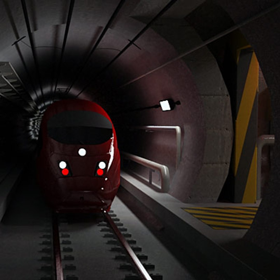 channel tunnel train stts 3d model