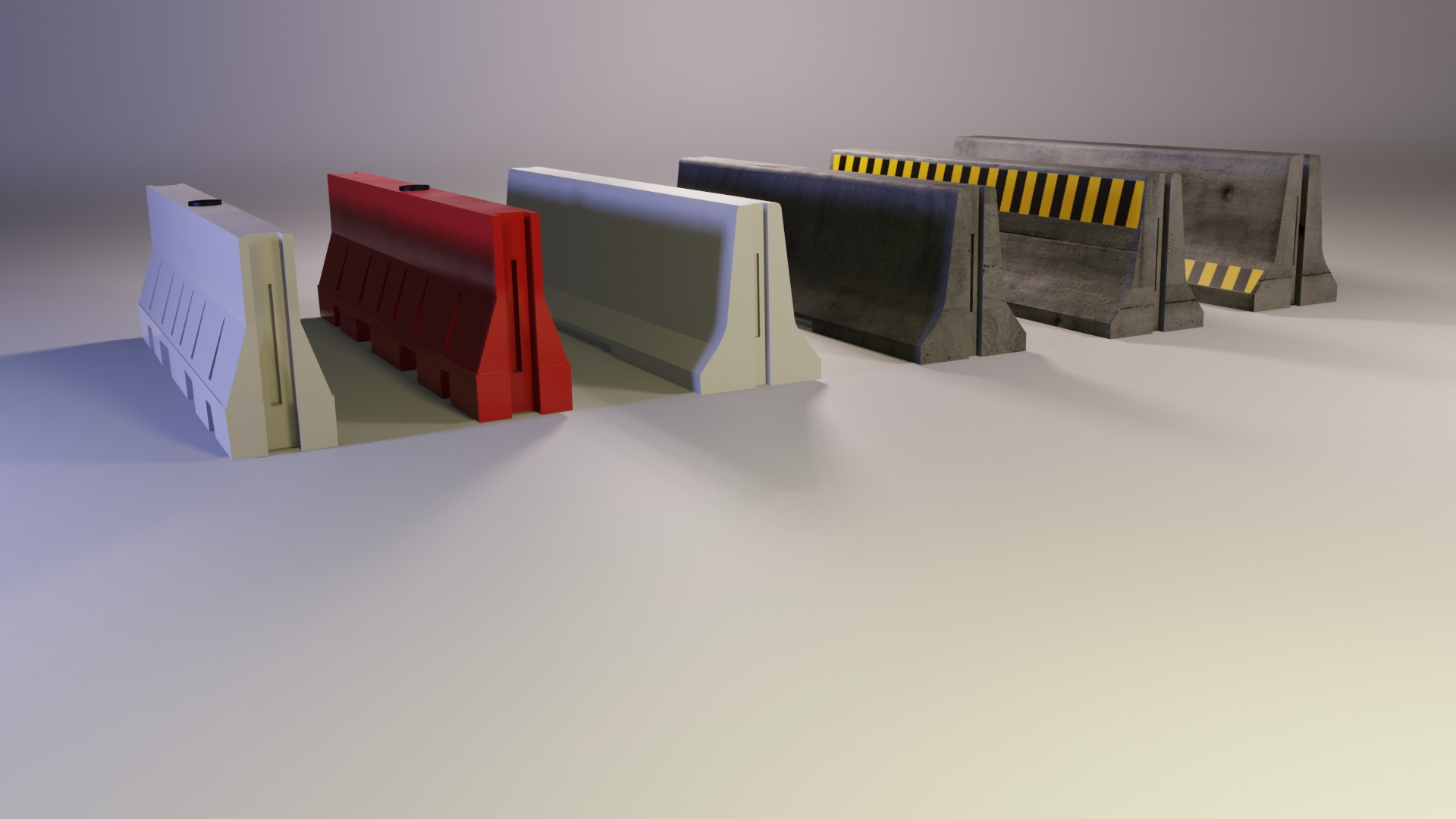 Road Barriers 3D - TurboSquid 1962698
