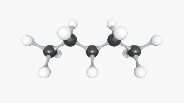 3D model Pentane Molecule With PBR 4K 8K - TurboSquid 1945140