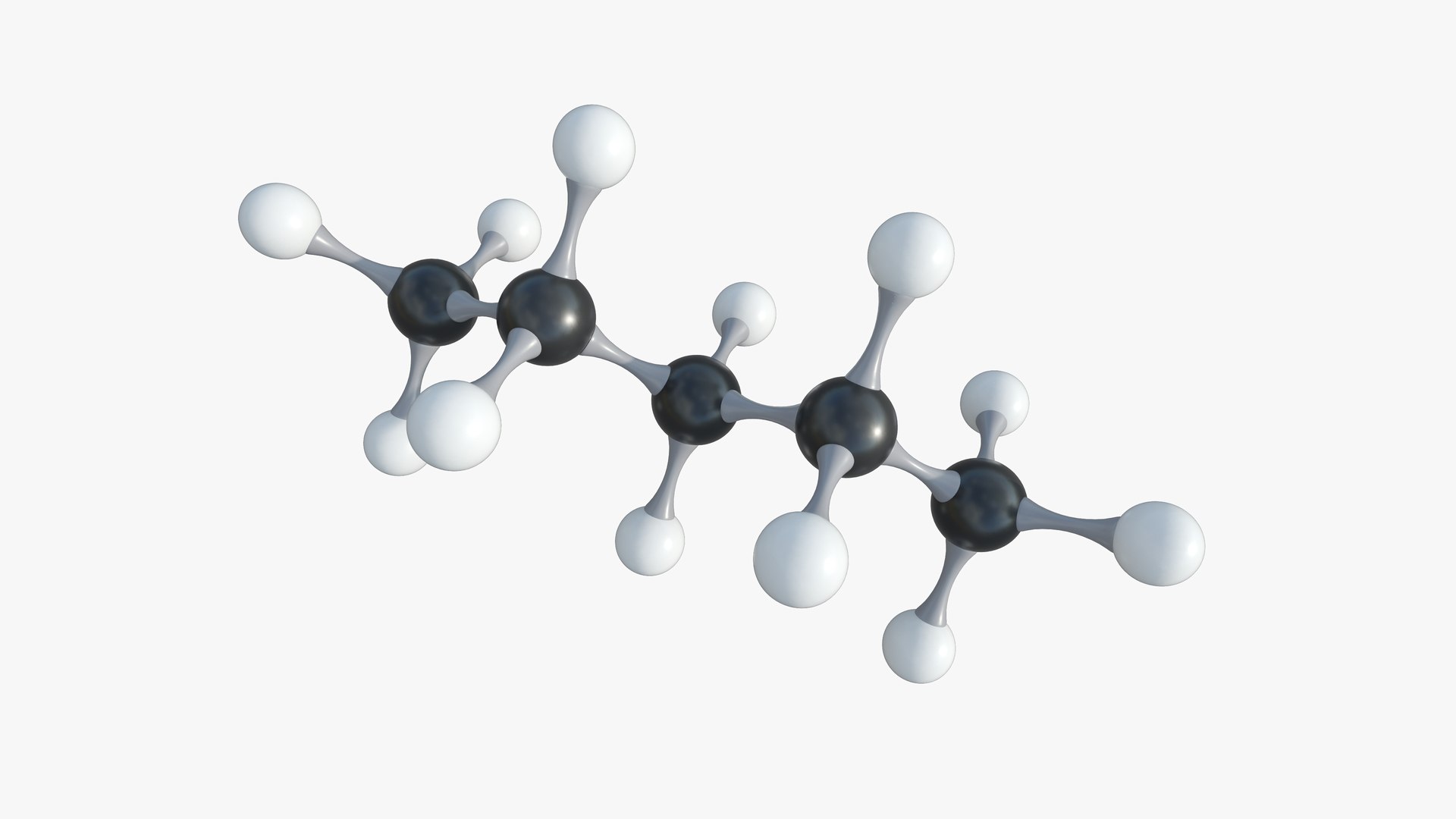 3D Model Pentane Molecule With PBR 4K 8K - TurboSquid 1945140