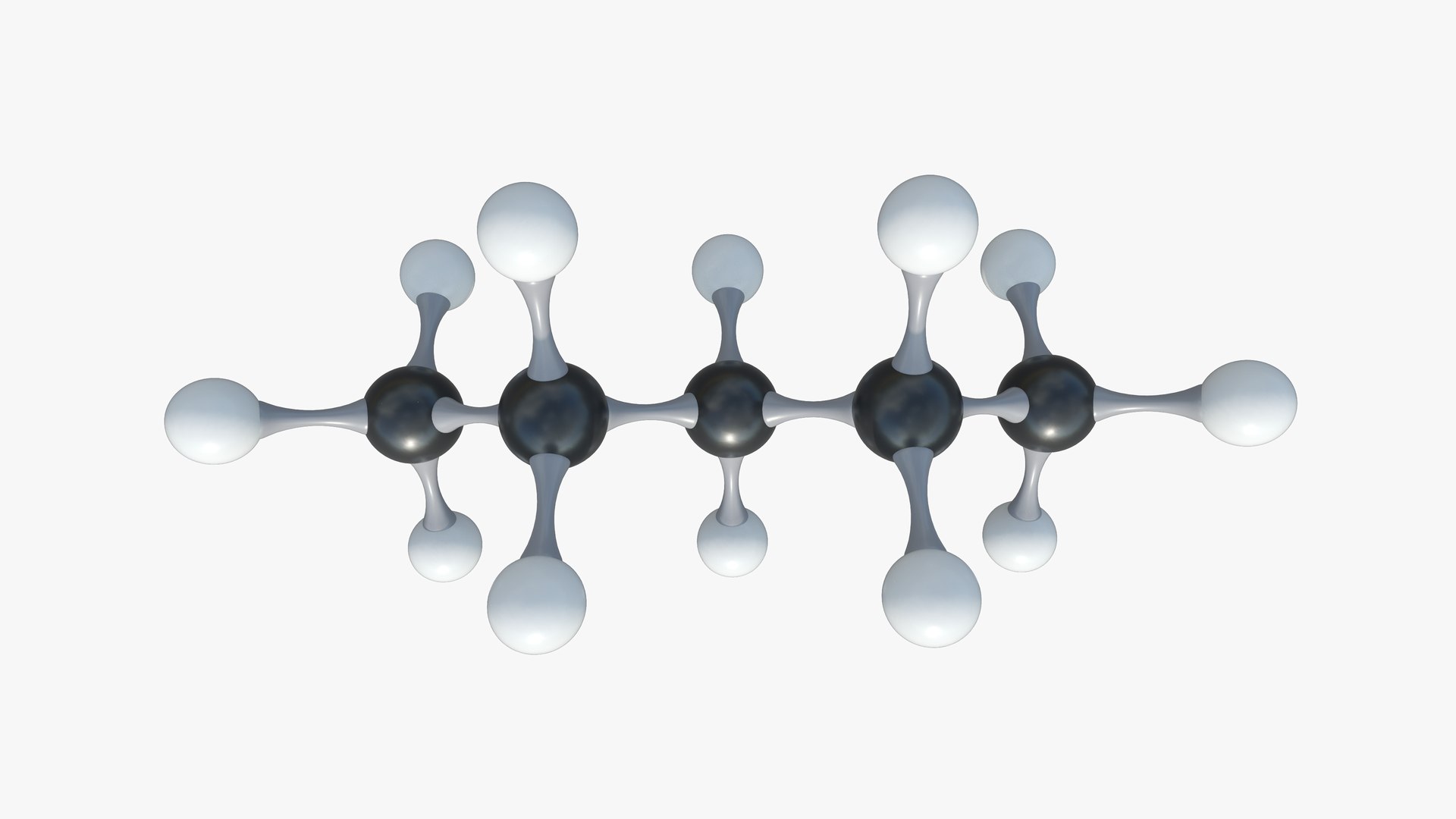 3D Model Pentane Molecule With PBR 4K 8K - TurboSquid 1945140