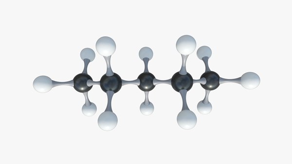 3D model Pentane Molecule With PBR 4K 8K - TurboSquid 1945140