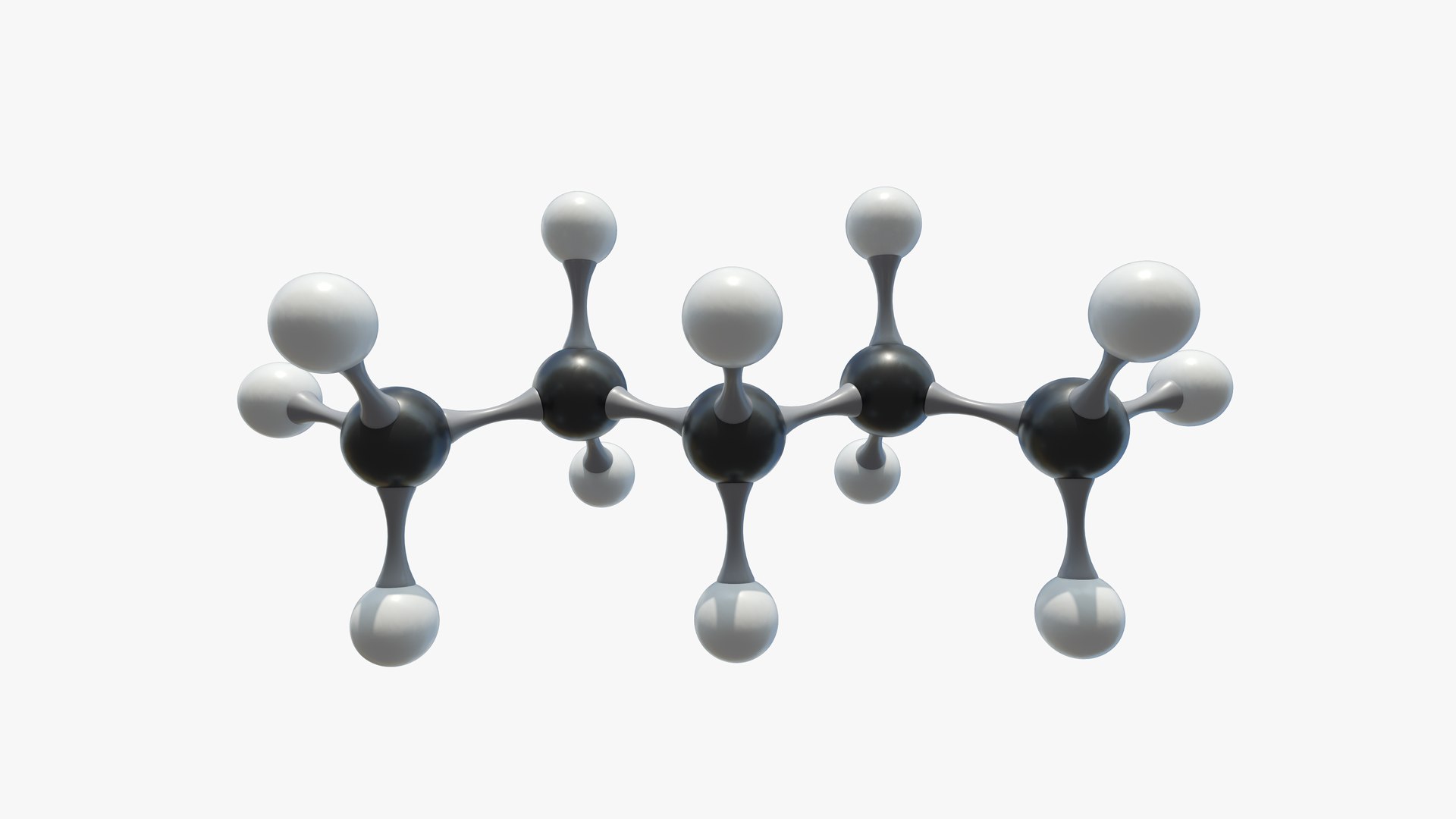 3D Model Pentane Molecule With PBR 4K 8K - TurboSquid 1945140