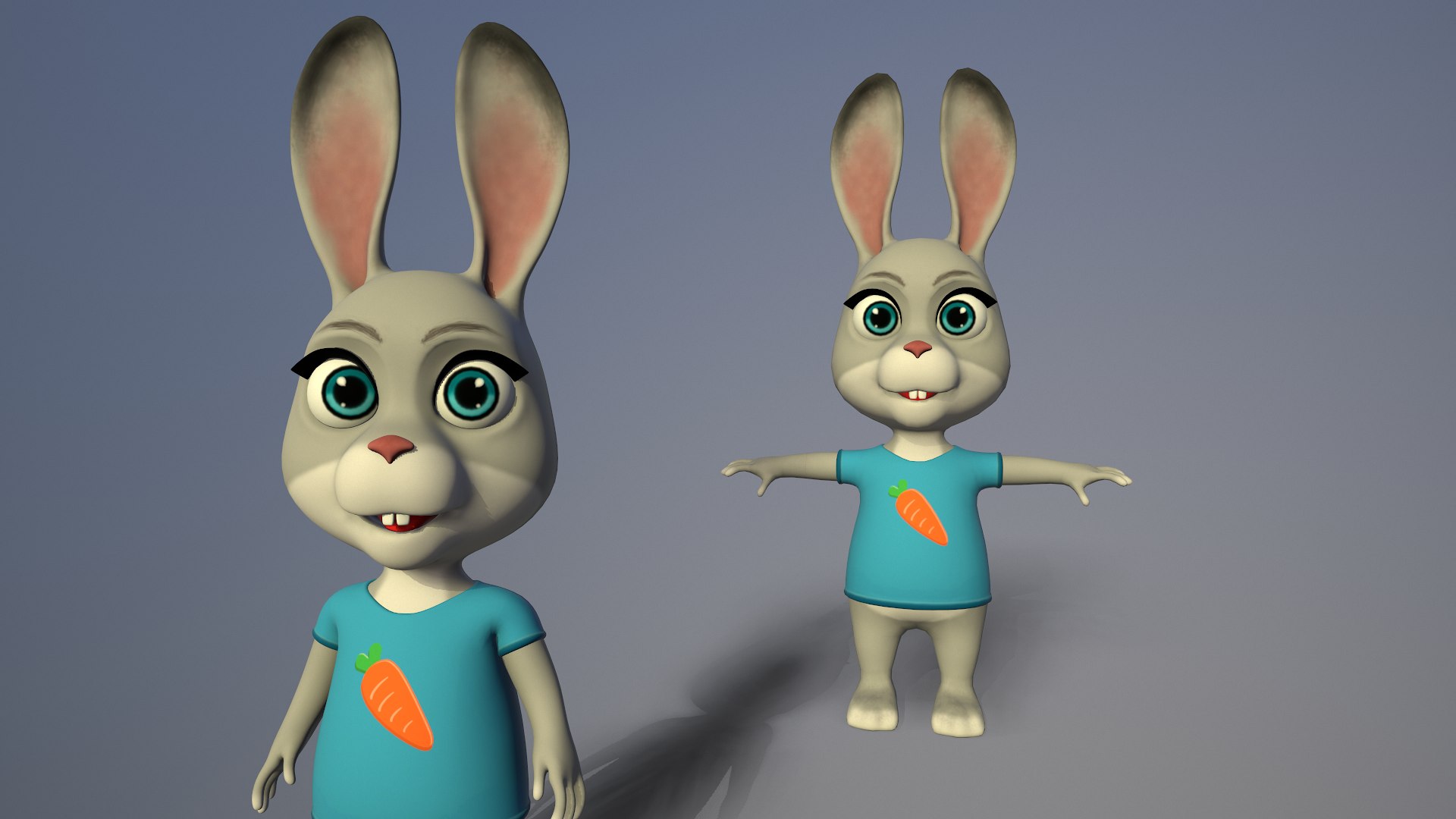 Cartoon Rabbit 3D - TurboSquid 1783629