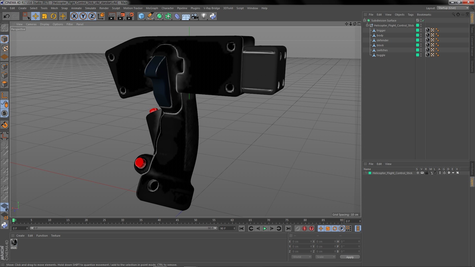 3D Helicopter Flight Control Stick - TurboSquid 1996839