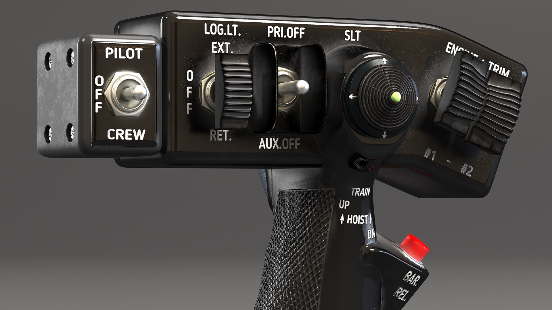 3D Helicopter Flight Control Stick - TurboSquid 1996839