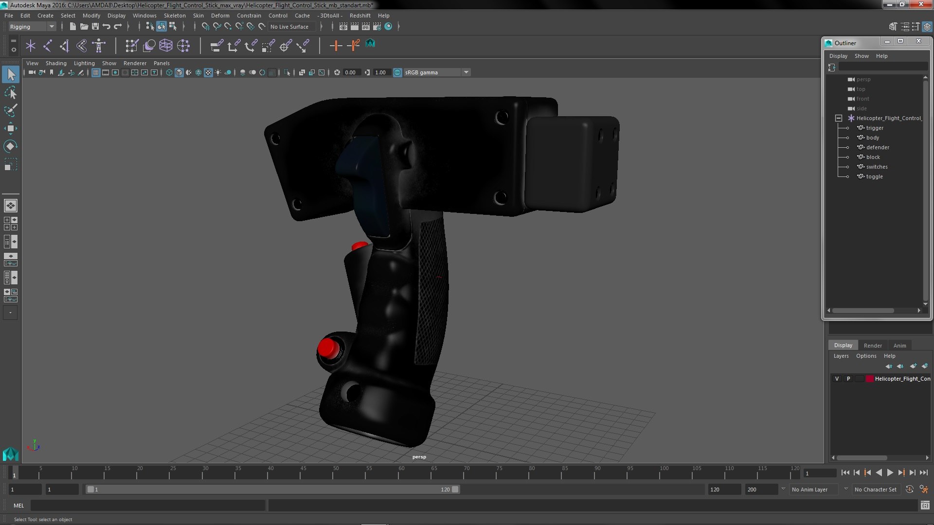 3D Helicopter Flight Control Stick - TurboSquid 1996839