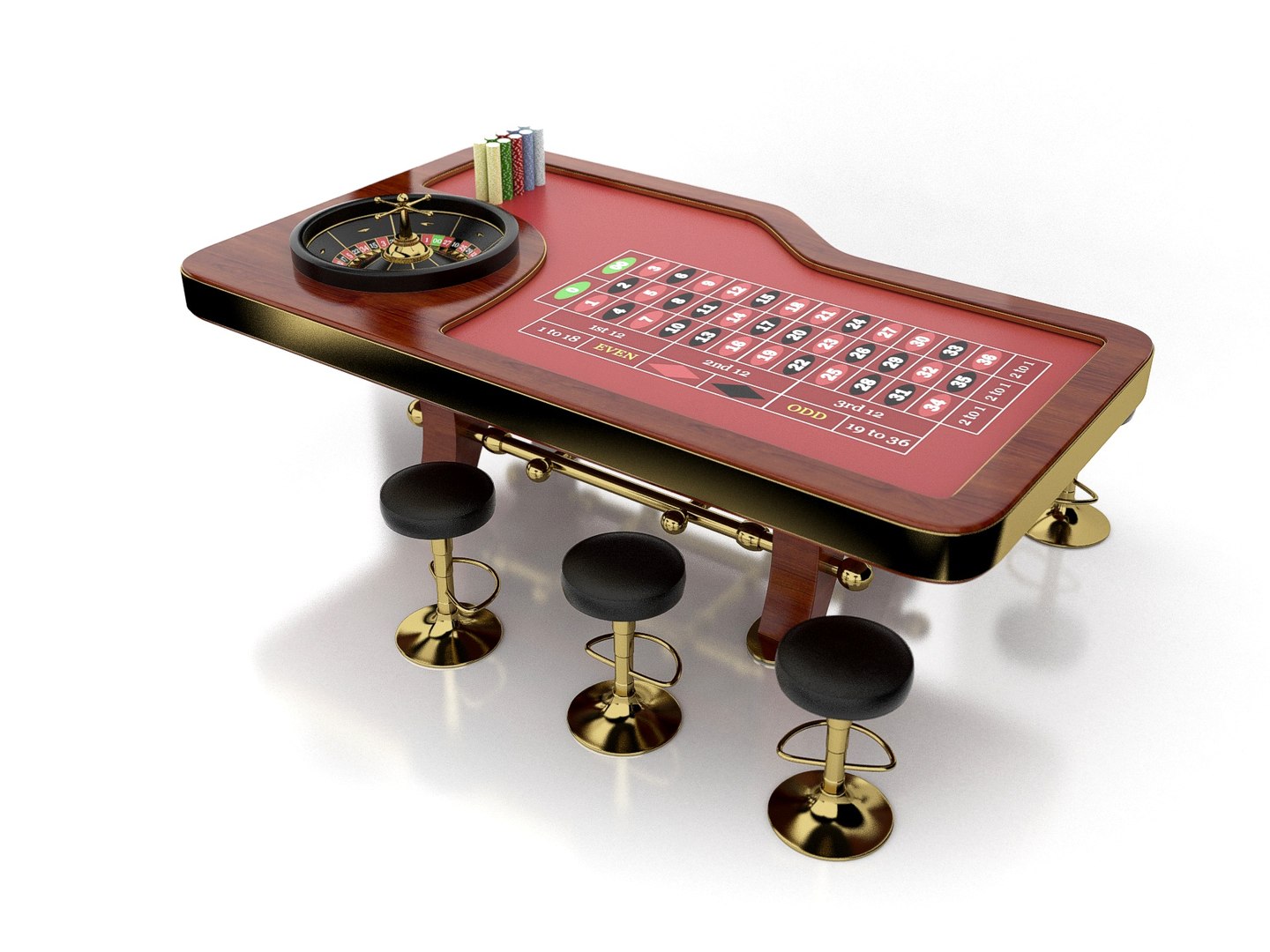 Roulette Table Set 3ds