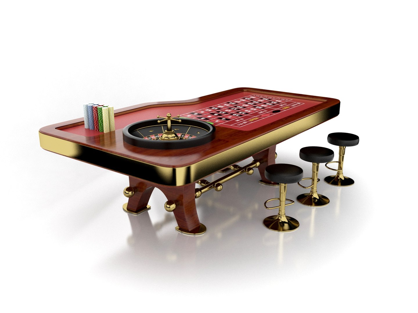 Roulette Table Set 3ds