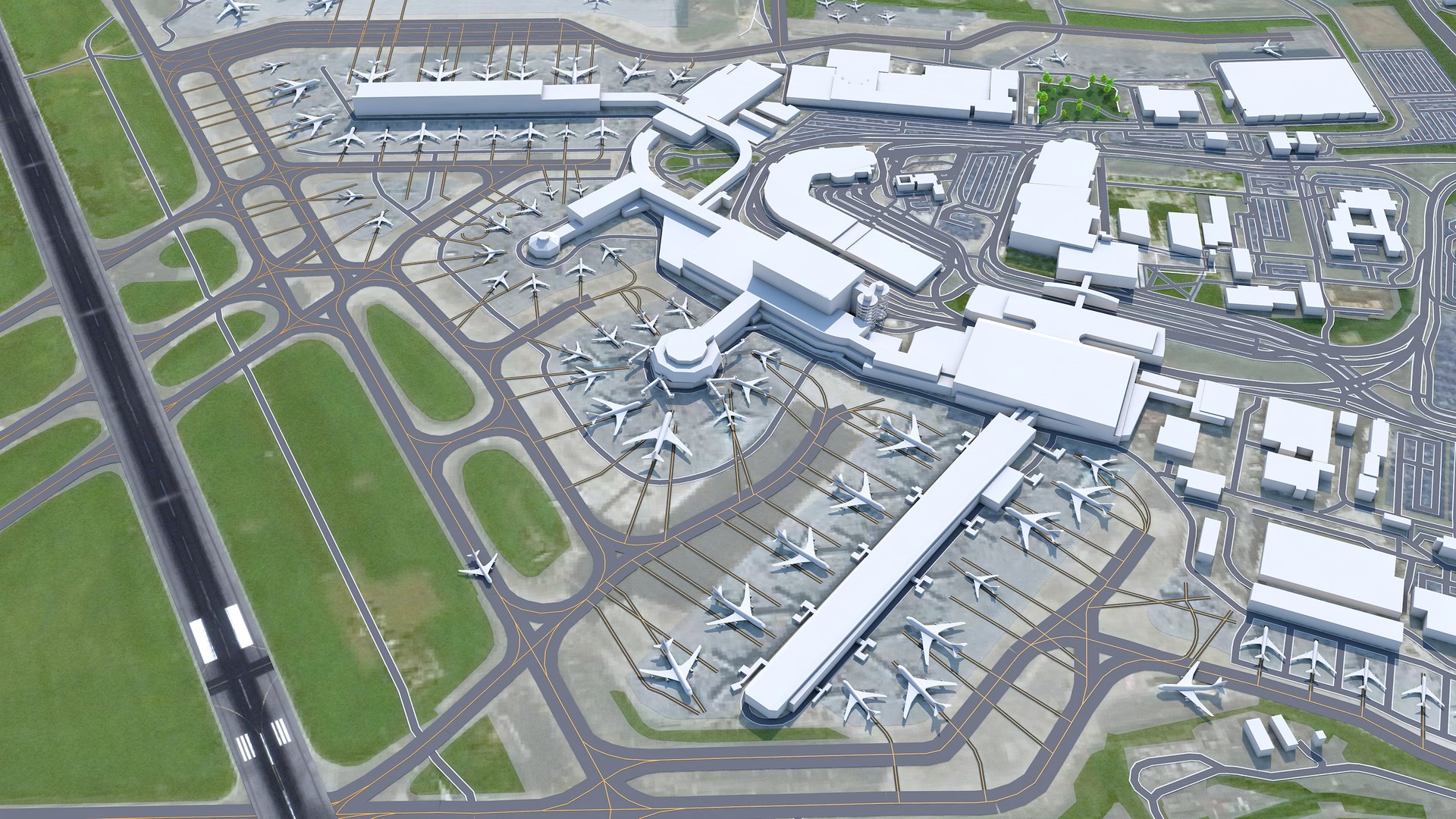 3D Model Dublin Airport - TurboSquid 2005136