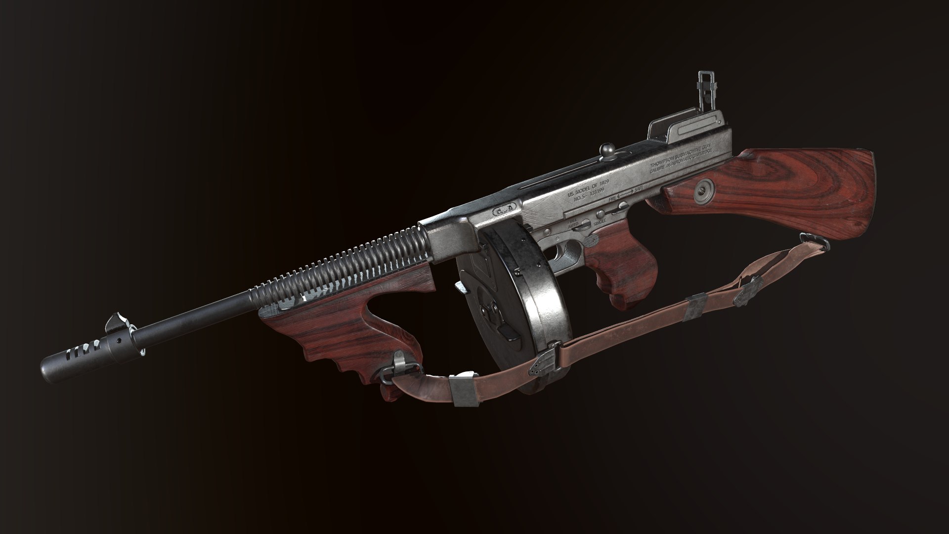 Tommy Gun 3D Model - TurboSquid 1462397