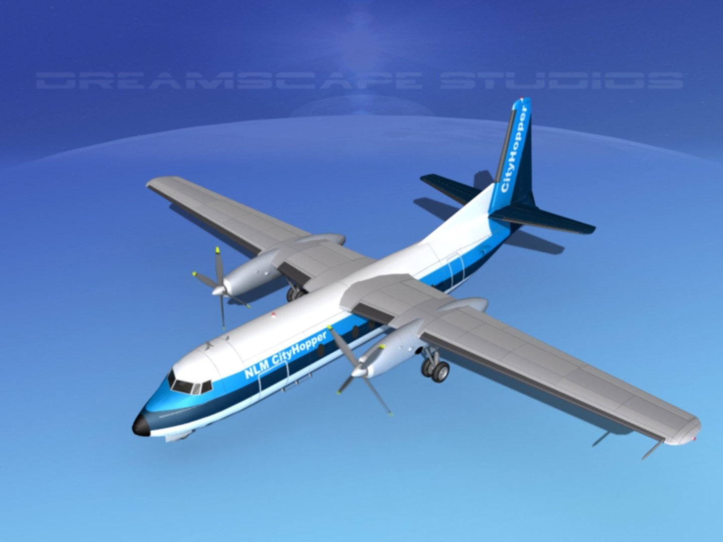 3d Fokker F-27 Model