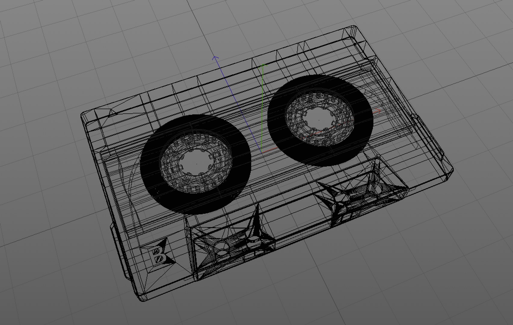 3d Cassette Tape Model
