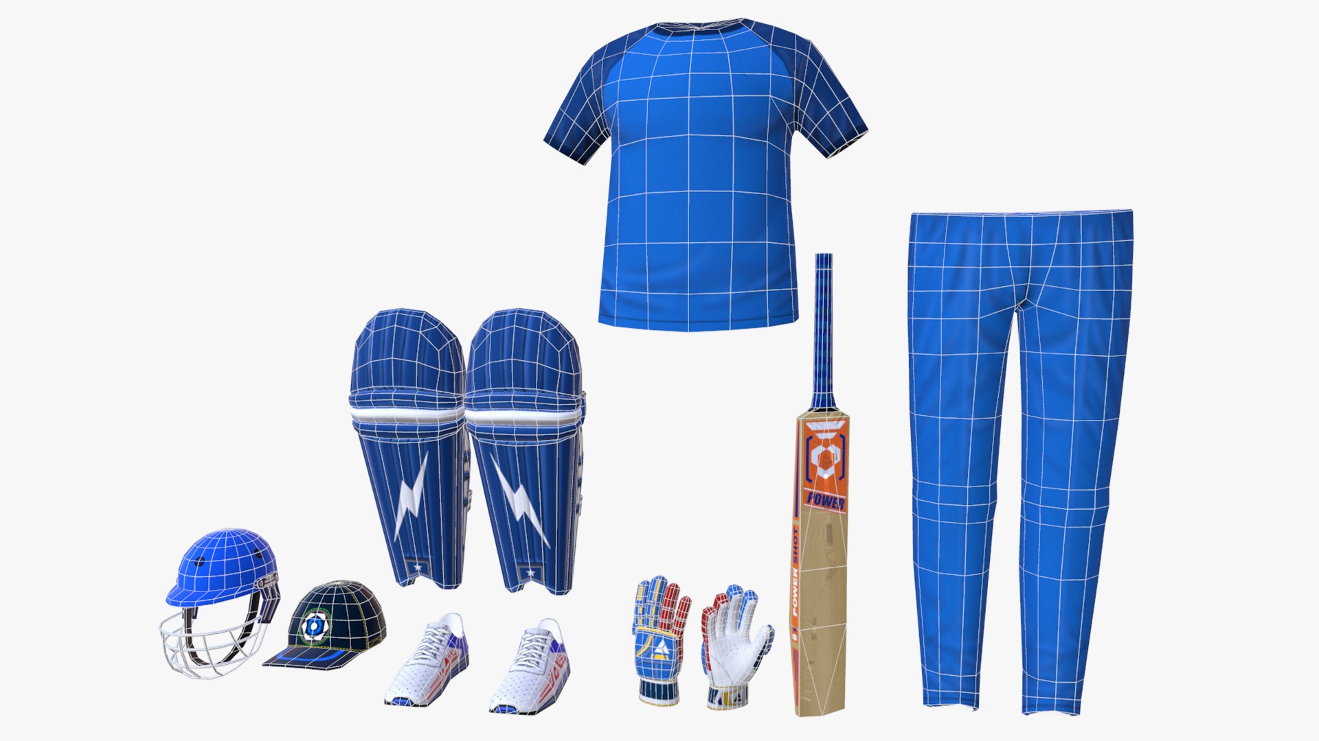 Cricket Equipment 3D Model - TurboSquid 2159913