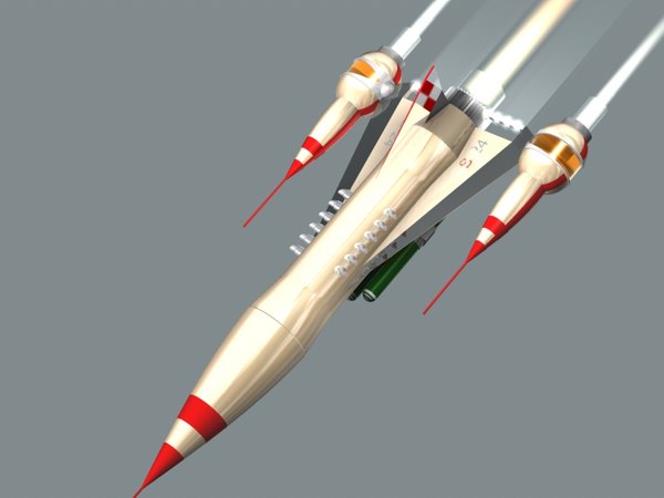 rocket sci-fi ship space c4d