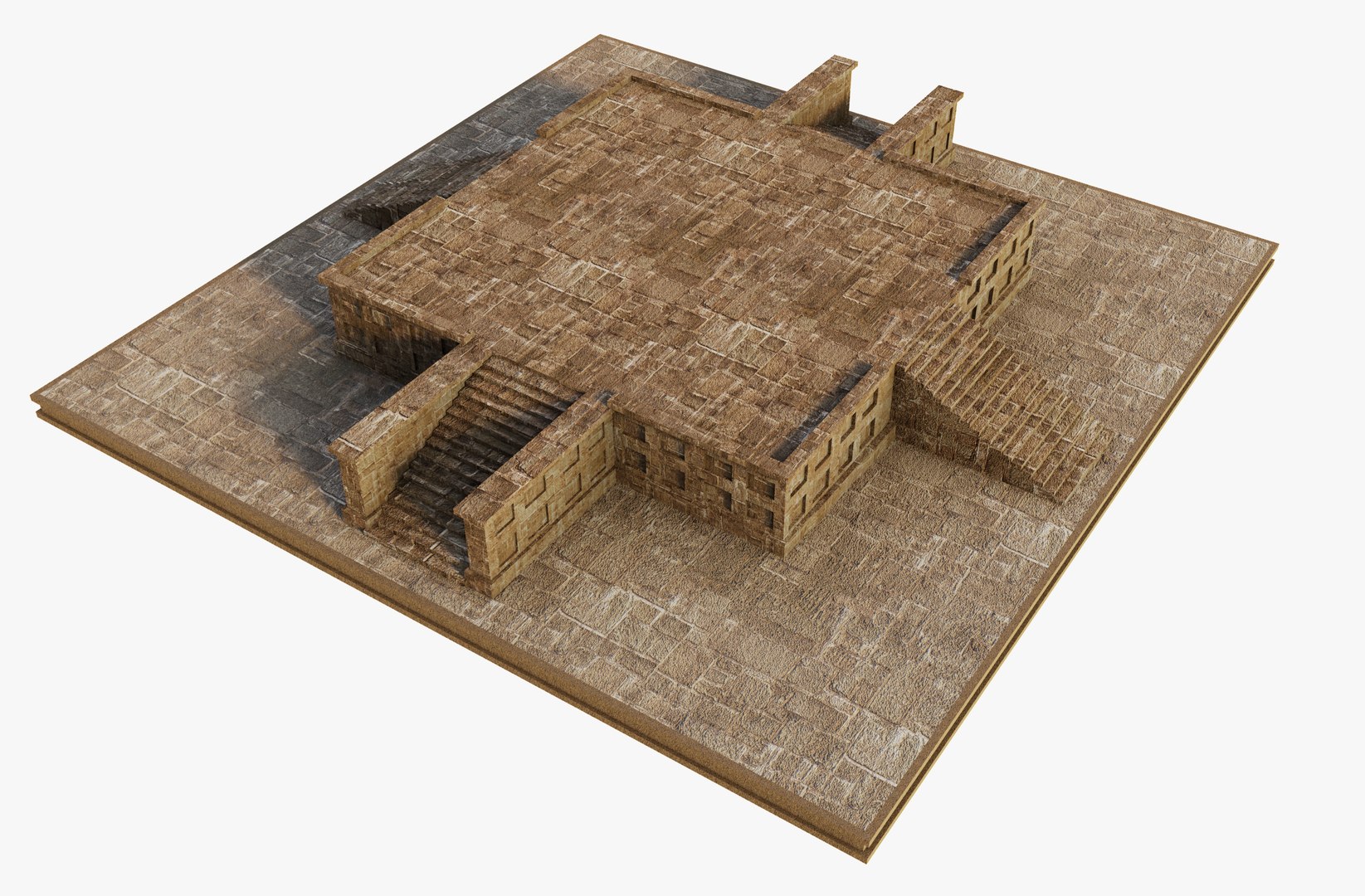 Free Ancient Indian Stairs Platform Model - TurboSquid 2323749
