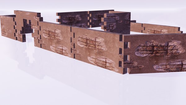 3D walls modular model - TurboSquid 1598322