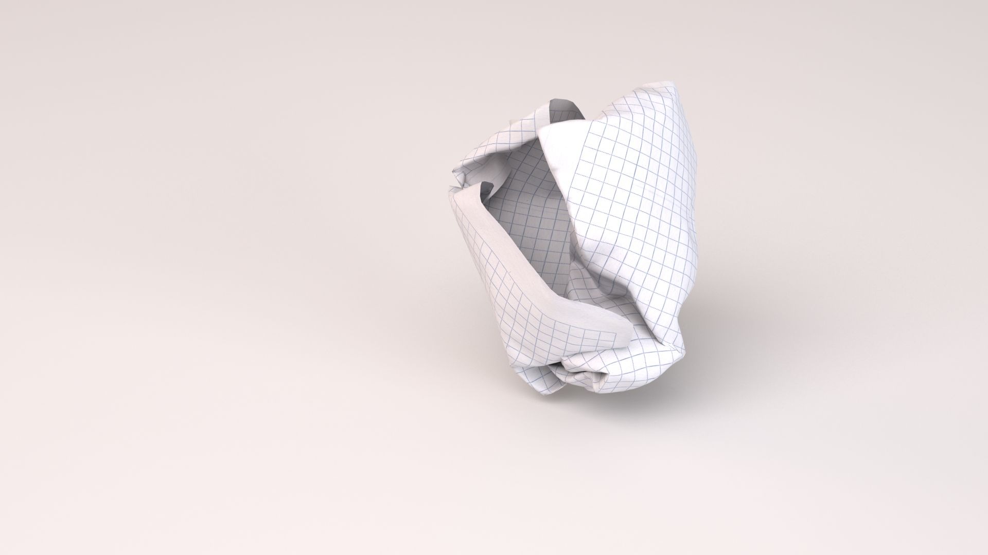 Crumpled Ball Graph Paper 3D Model - TurboSquid 1675922