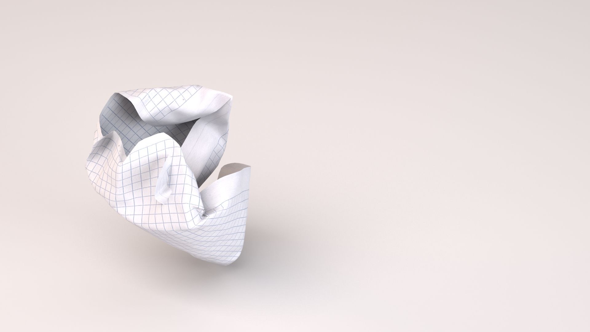 Crumpled Ball Graph Paper 3D Model - TurboSquid 1675922