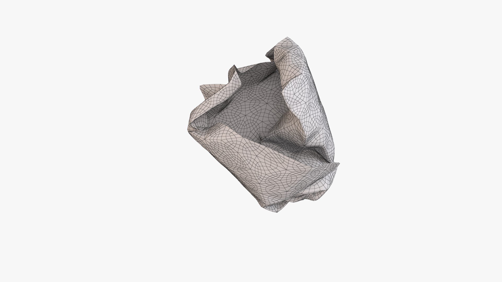Crumpled Ball Graph Paper 3D Model - TurboSquid 1675922