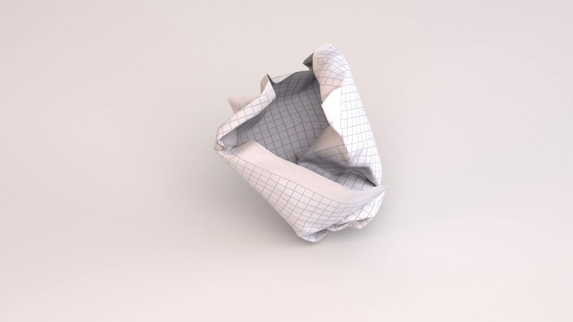 Crumpled Ball Graph Paper 3D Model - TurboSquid 1675922