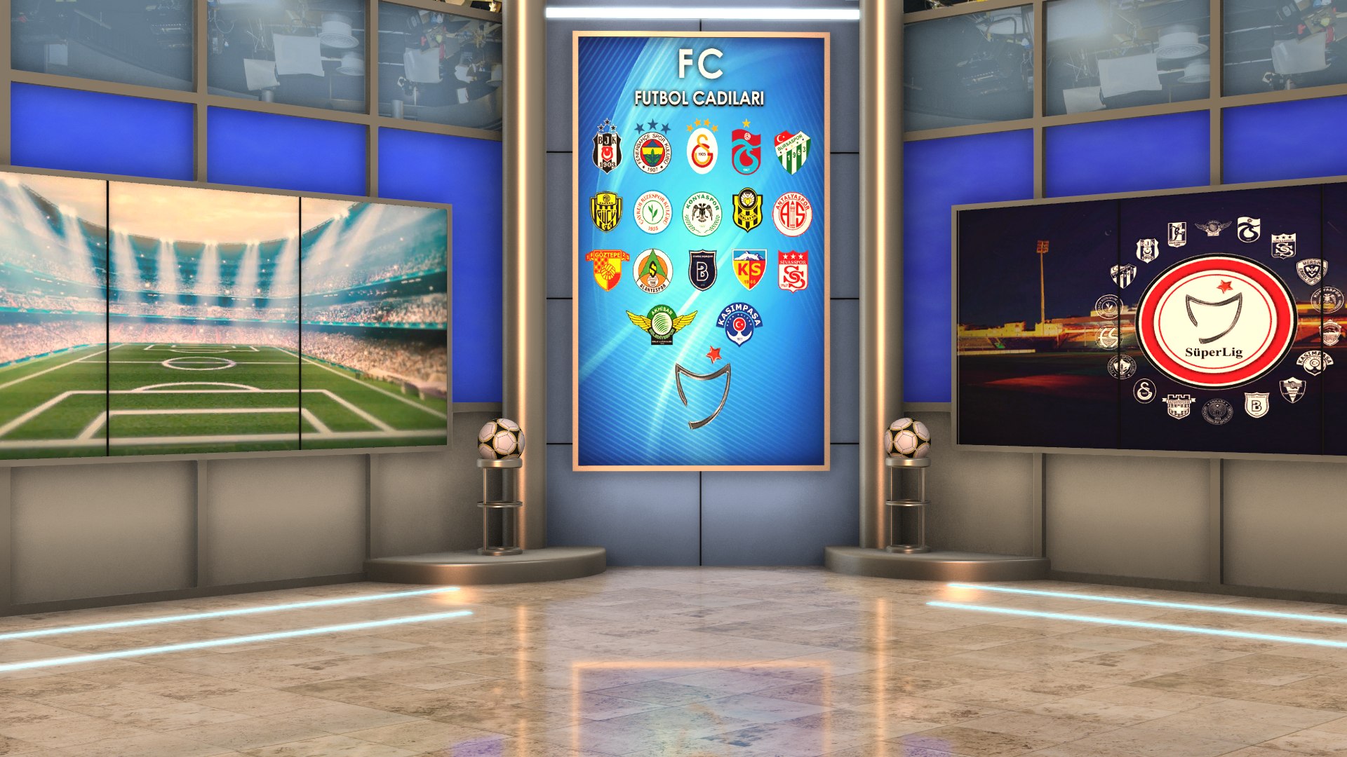 3D Virtual Set Studio Model - TurboSquid 1593550