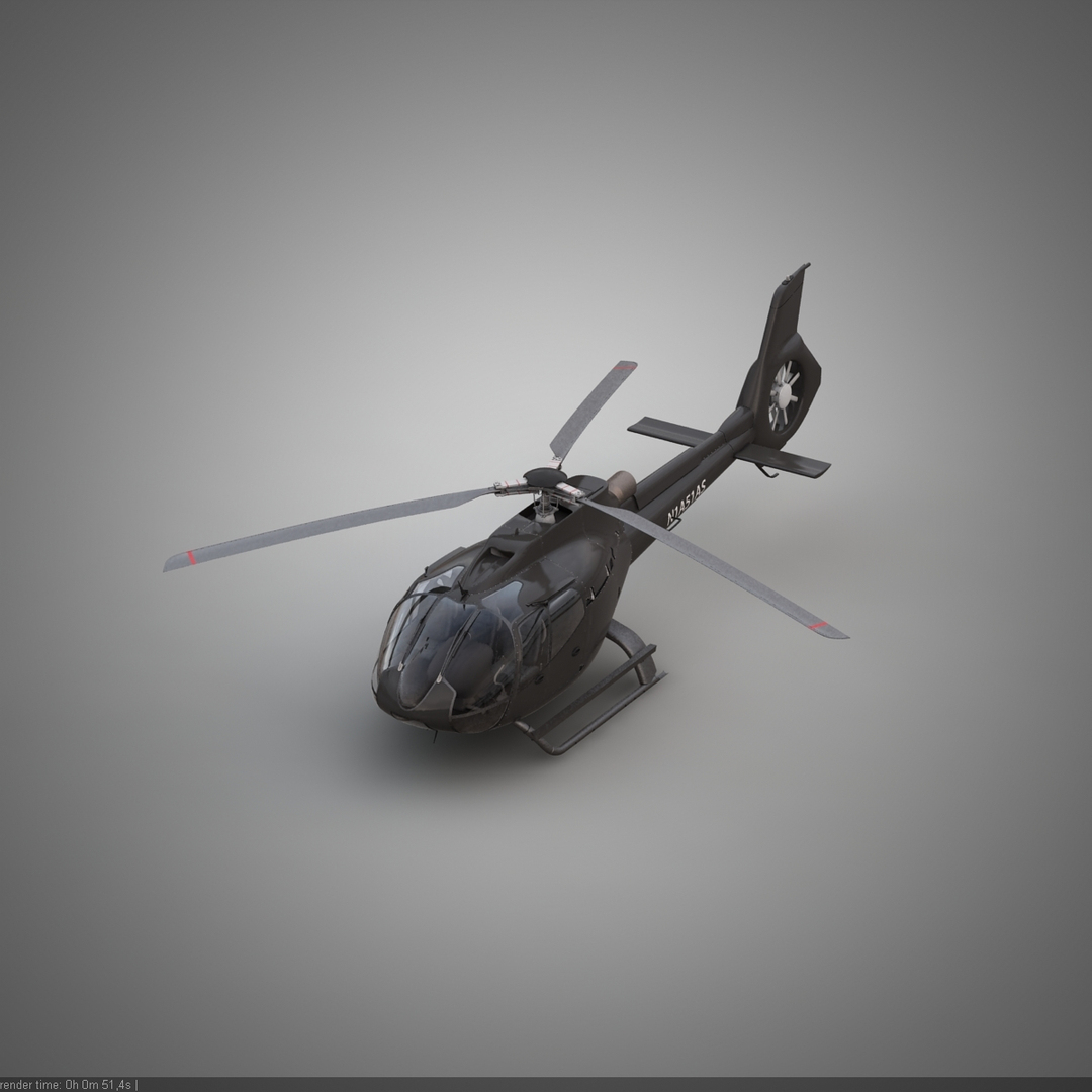 3d model eurocopter ec 130 private