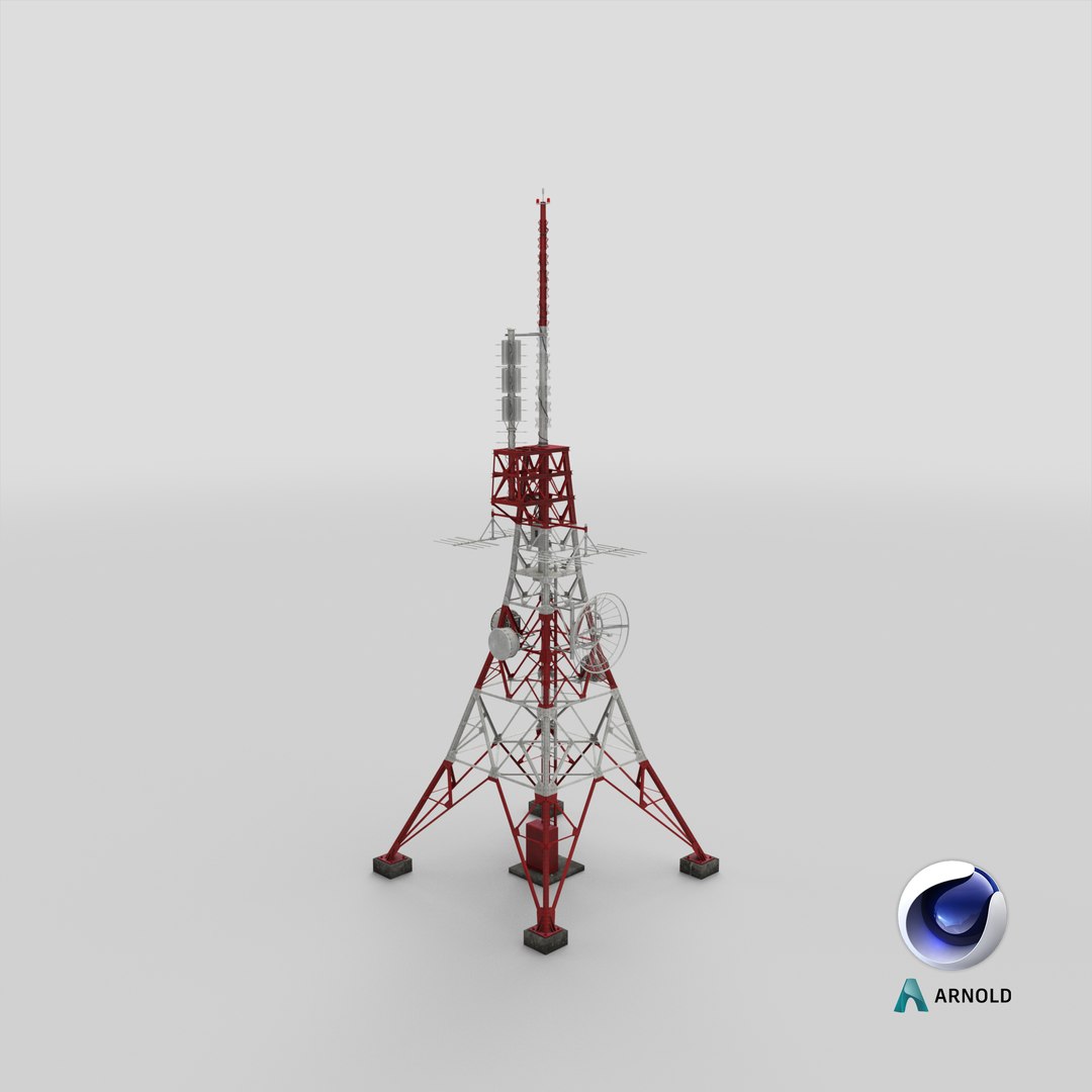 3D Model Telecommunication Tower - TurboSquid 1161714