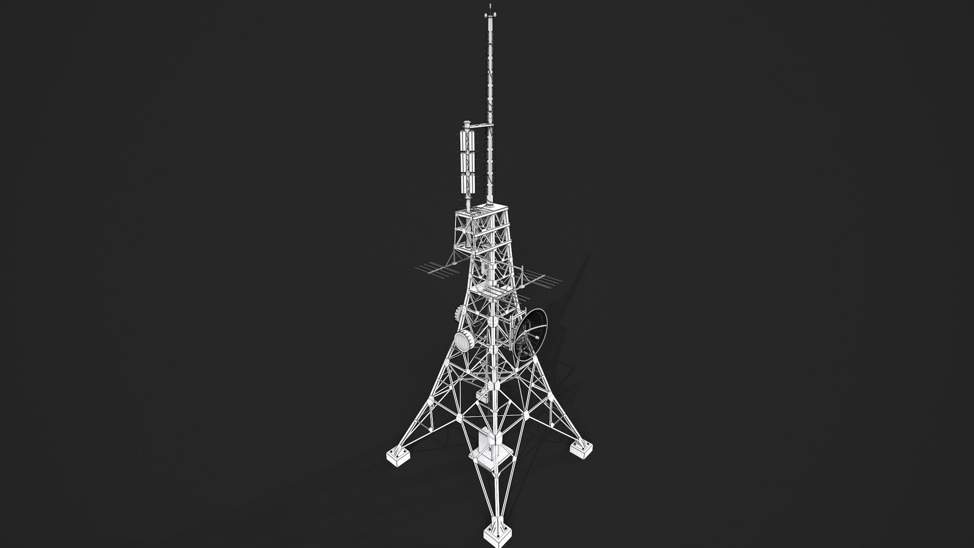 3D Model Telecommunication Tower - TurboSquid 1161714