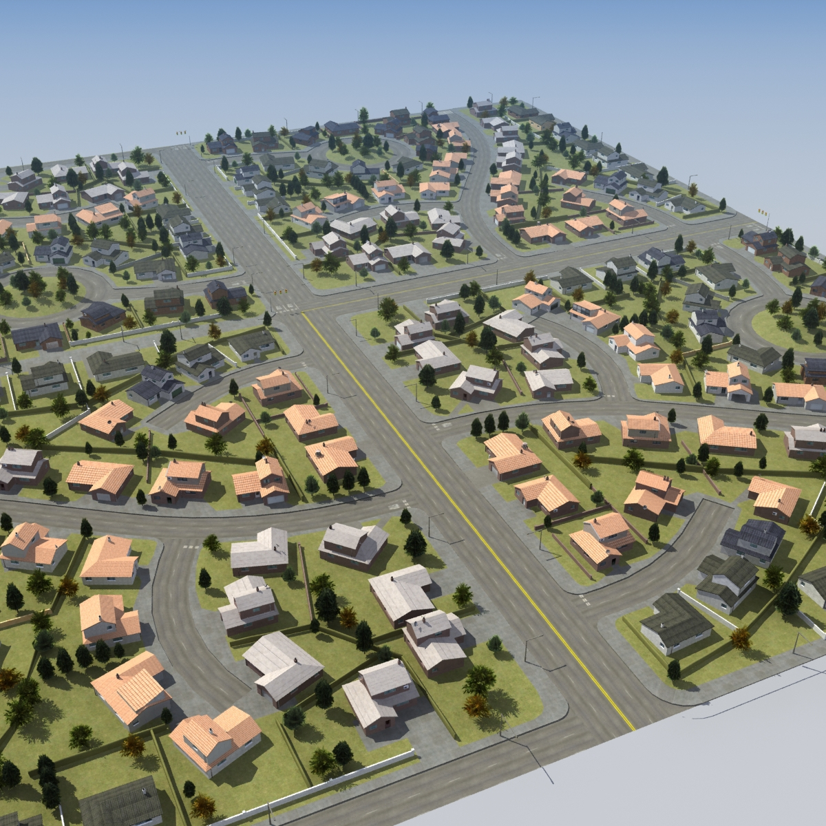 3d residential development model
