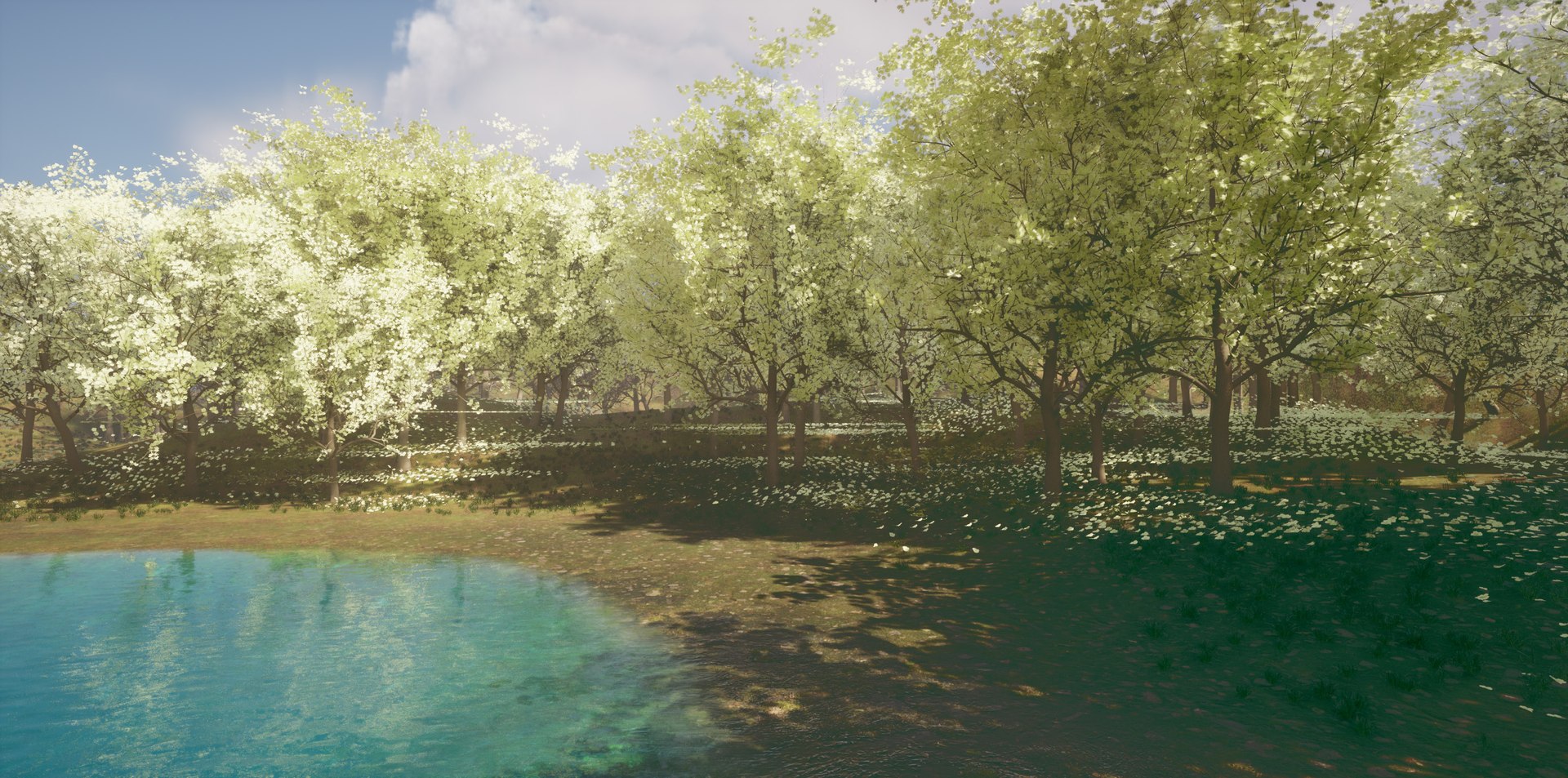 3D Forest Lake Oasis 3d Scene Landscape - TurboSquid 2178209