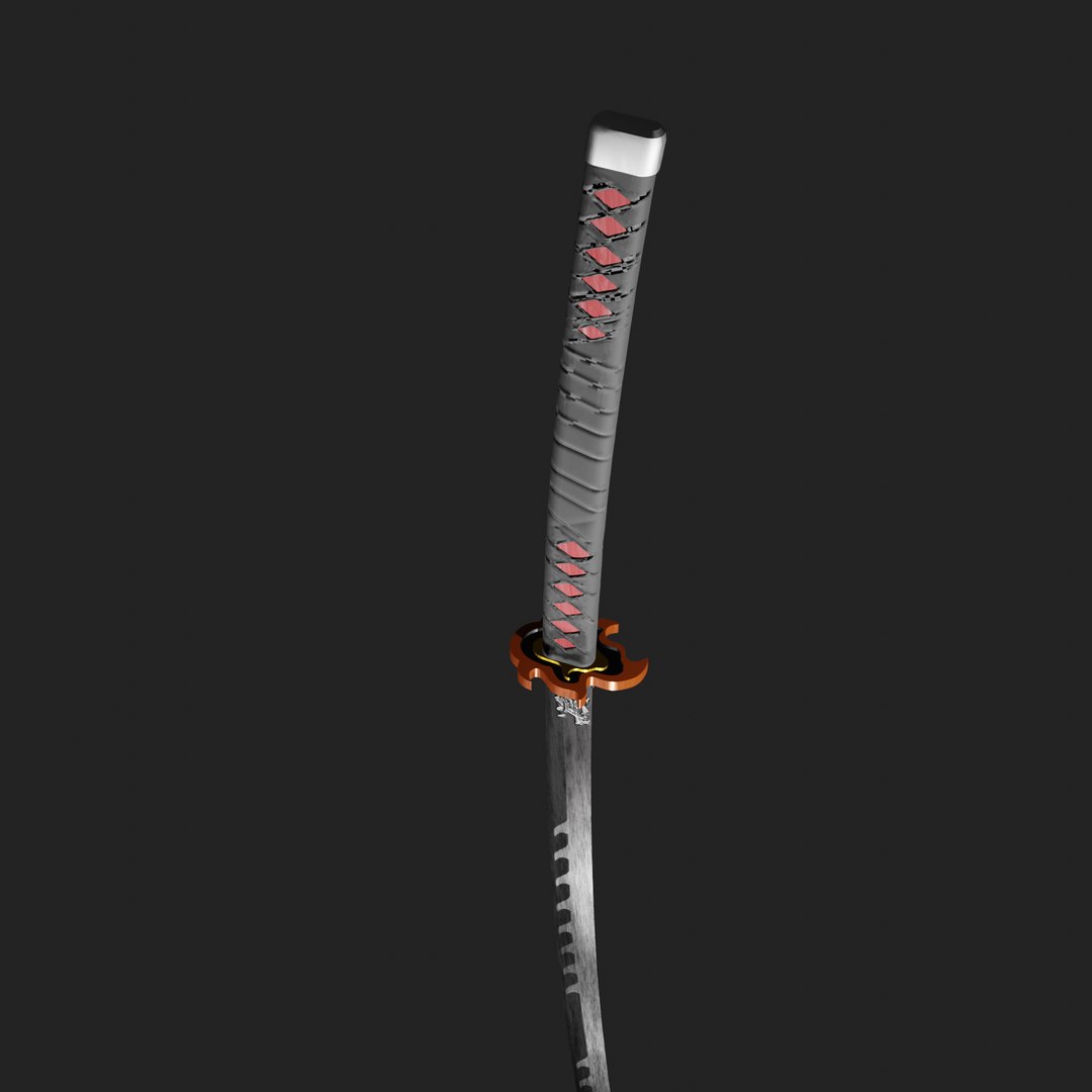 Tanjiro Nichirin Sword Demon Slayer 3D Model - TurboSquid 2098920