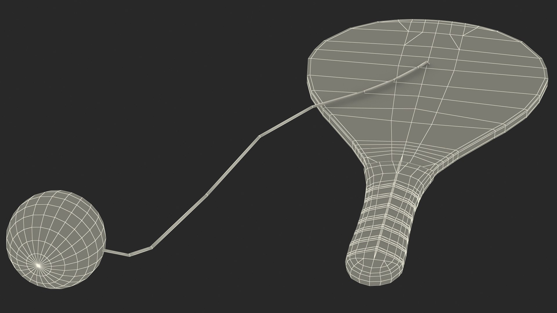 3D vintage paddle ball - TurboSquid 1506904